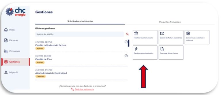 Descubre la nueva área de cliente - CHC Energía